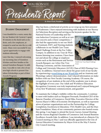 President's Report | Waubonsee Community College